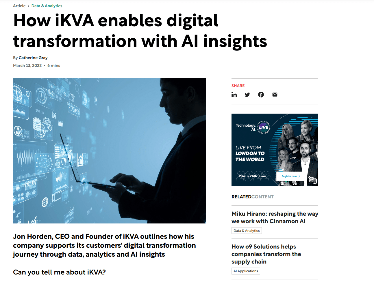 How iKVA enables digital transformation with AI insights - iKVA
